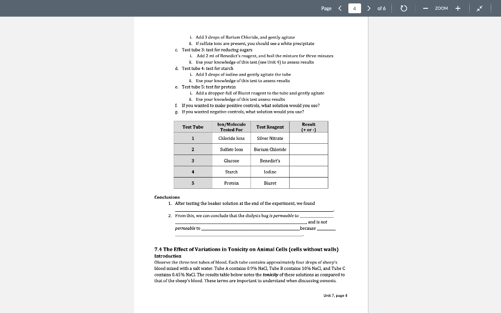 i. Ads 3 drops of Barium Chloride, and pently agitate | Chegg.com