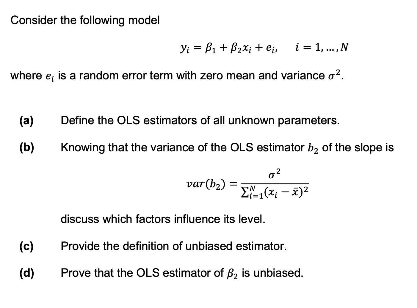 Solved Consider the following | Chegg.com