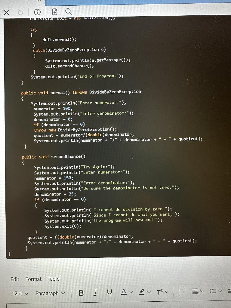Solved Edit Format Table 12pt ∨ Paragraph | Chegg.com