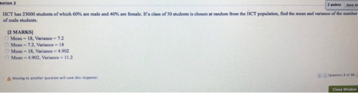 Solved estion 2 2 points Save As HCT has 23000 students of | Chegg.com Solved estion 2 2 points Save As HCT has 23000 students of | Chegg.com
