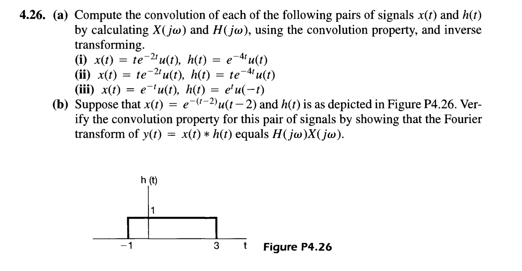 Solved 4.26. (a) Compute the convolution of each of the | Chegg.com