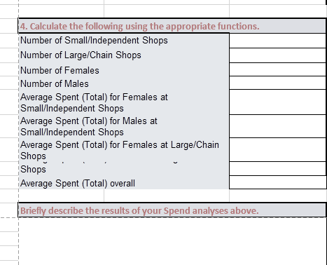 Solved 3. Use Excel functions to calculate each of the | Chegg.com