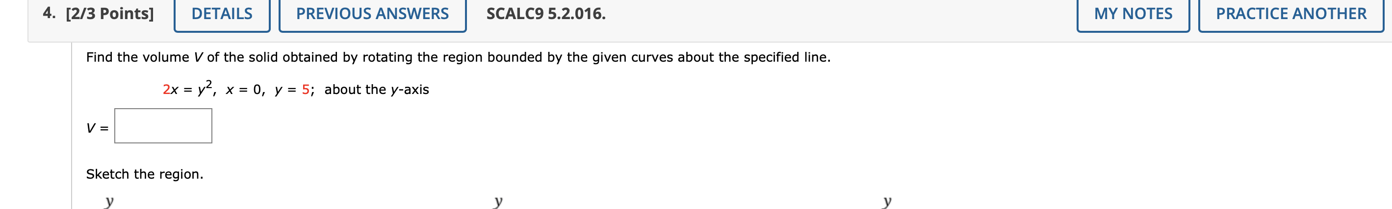 Solved 2. [2/3 Points] DETAILS PREVIOUS ANSWERS SCALC9 | Chegg.com