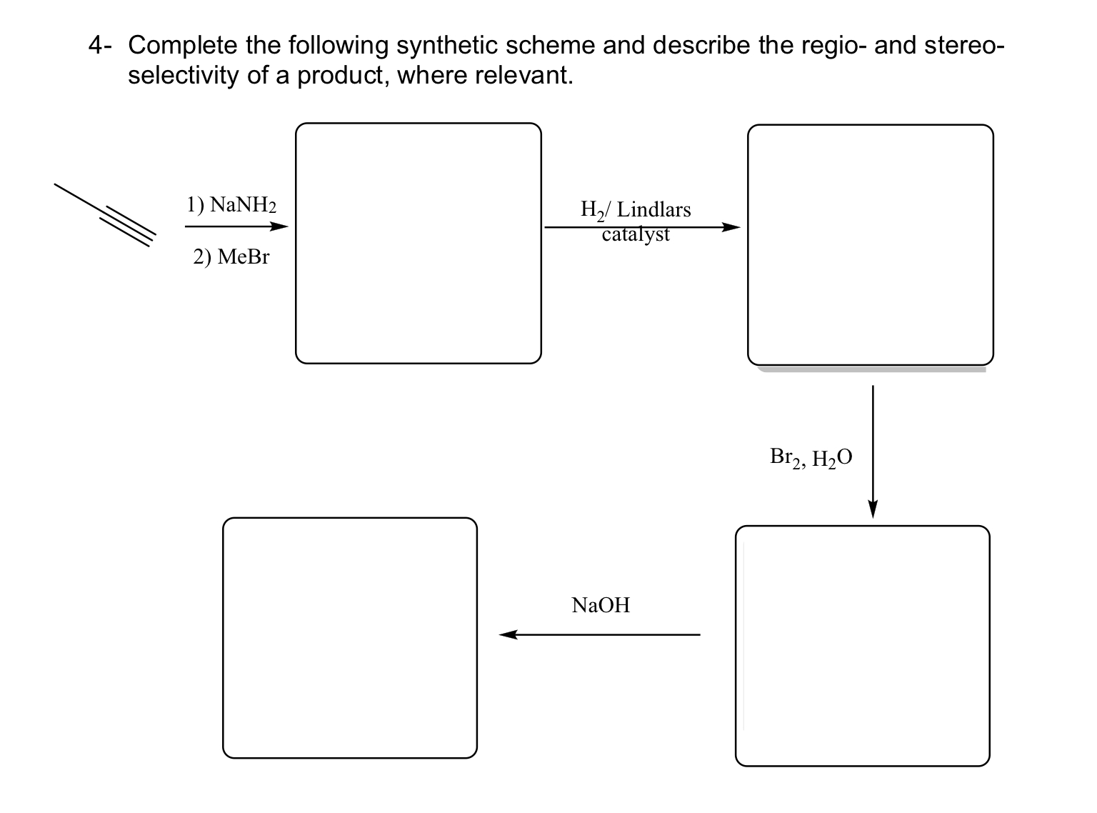 Solved - Complete the following synthetic scheme and | Chegg.com