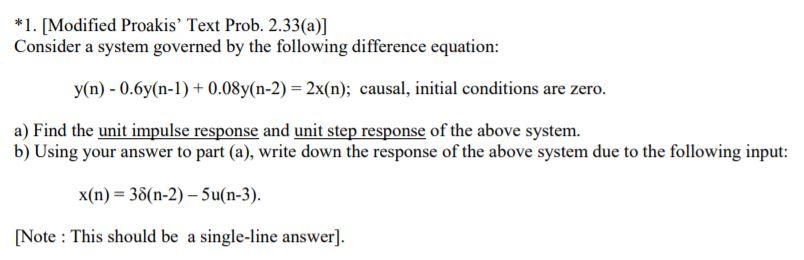Solved Please solve it without using Z transform Do not use | Chegg.com