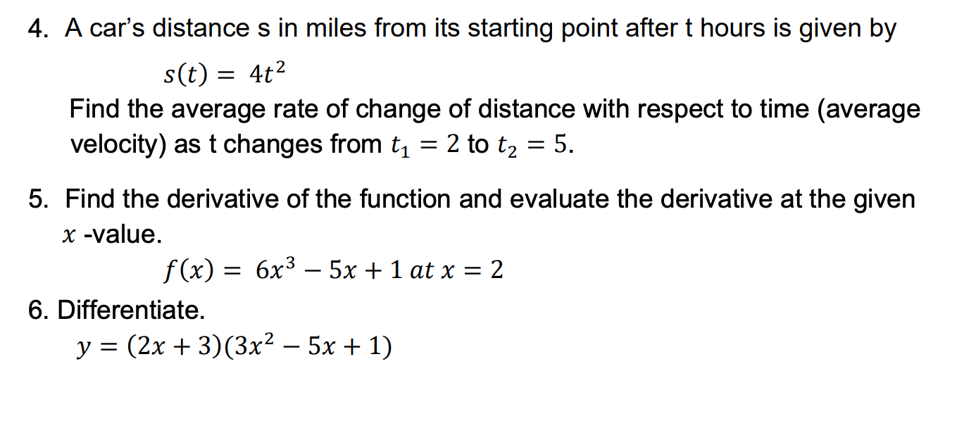 Solved s(t)=4t2 Find the average rate of change of distance | Chegg.com