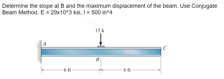 Solved Determine the slope at B and the maximum displacement | Chegg.com