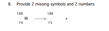 8. Provide 2 missing symbols and 2 numbers | Chegg.com