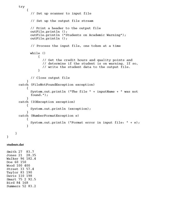 Solved Reading from and Writing to Text Files Write a | Chegg.com