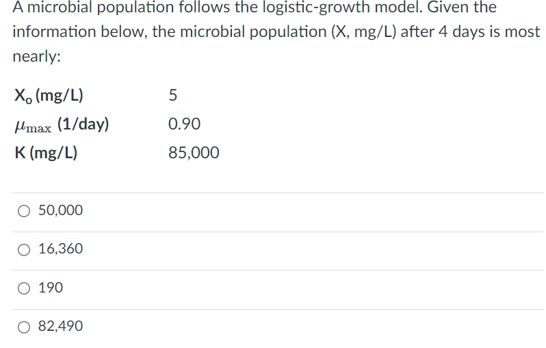 Solved A microbial population follows the logistic-growth | Chegg.com