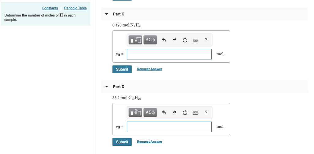 Solved Part C Constants| Periodic Table Calculate the mass | Chegg.com
