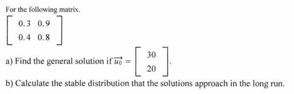 Solved Consider the matrix difference equation Un+1 = Aun If | Chegg.com