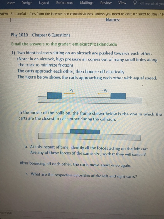 Solved Insert Design Layout References Mailings Review View | Chegg.com