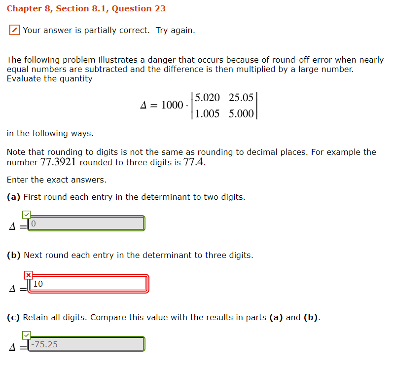 Solved Chapter 8, Section 8.1, Question 23 Your answer is | Chegg.com