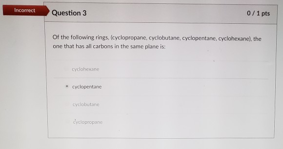 Solved Incorrect Question3 0/1 pts Of the following rings, | Chegg.com Solved Incorrect Question3 0/1 pts Of the following rings, | Chegg.com