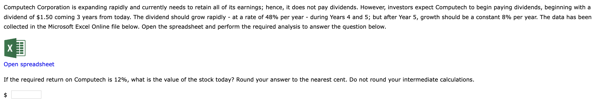 Solved collected in the Microsoft Excel Online file below. | Chegg.com
