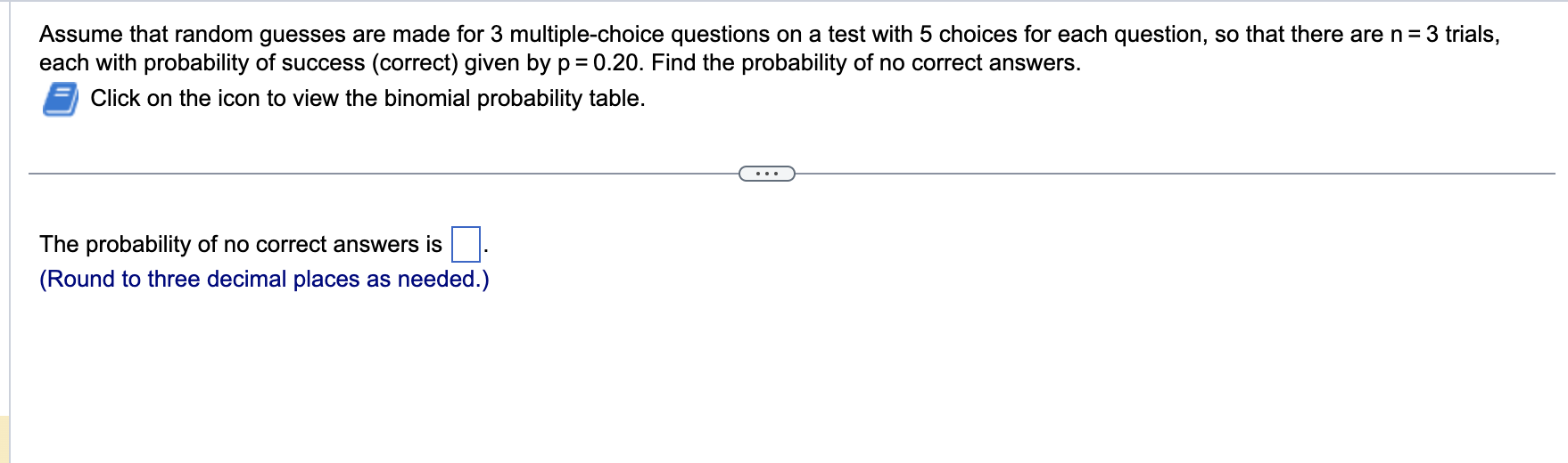 Solved Assume that random guesses are made for 3 | Chegg.com