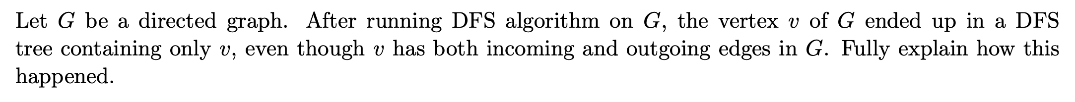 Solved Let G be a directed graph. After running DFS | Chegg.com