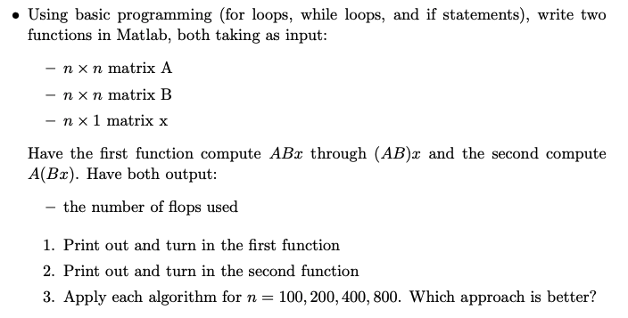 Using basic programming (for loops, while loops, | Chegg.com