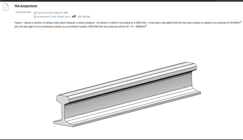 Figure 1: Train Track Profile The track is made from | Chegg.com