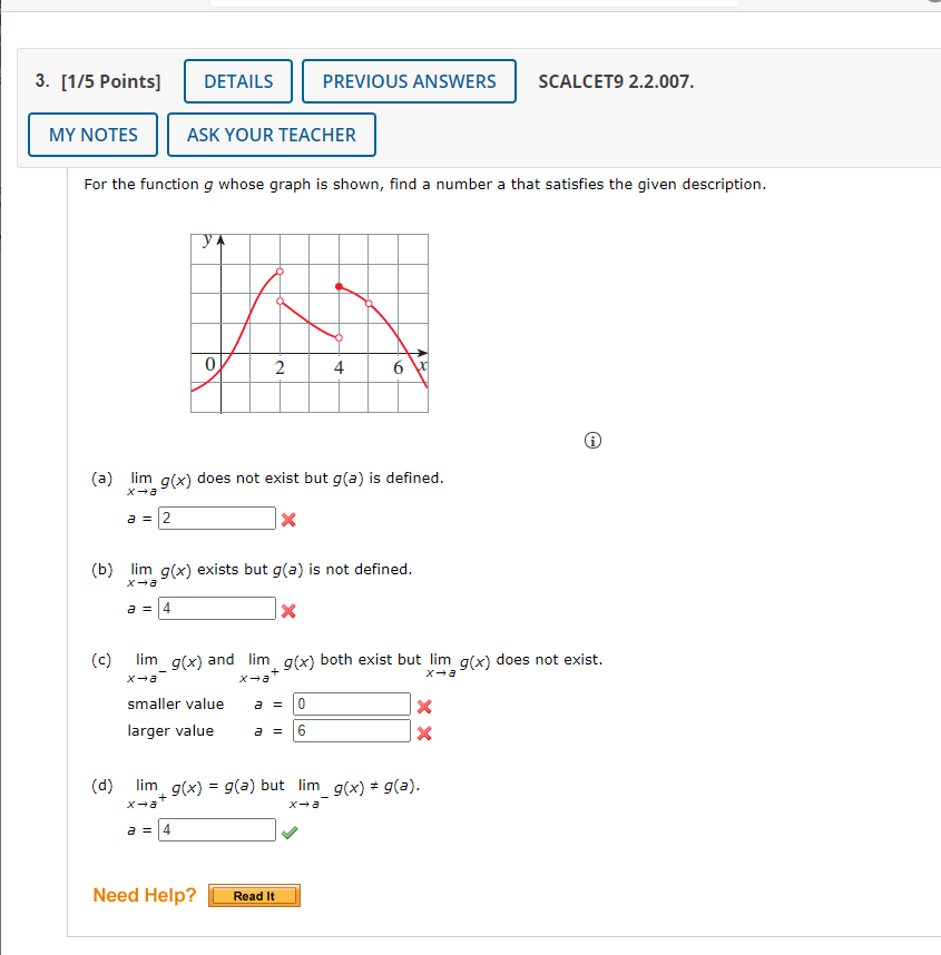 Solved 3. [175 Points] DETAILS PREVIOUS ANSWERS SCALCET9 | Chegg.com