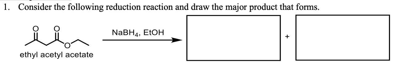 Solved 1. Consider the following reduction reaction and draw | Chegg.com
