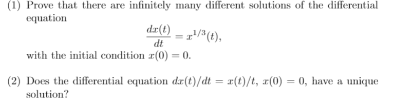 Solved (1) Prove that there are infinitely many different | Chegg.com