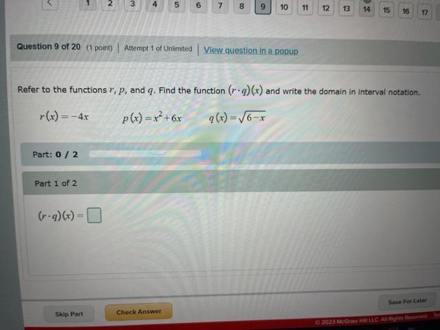 Solved Refer to the functions r,p, and q. Find the function | Chegg.com