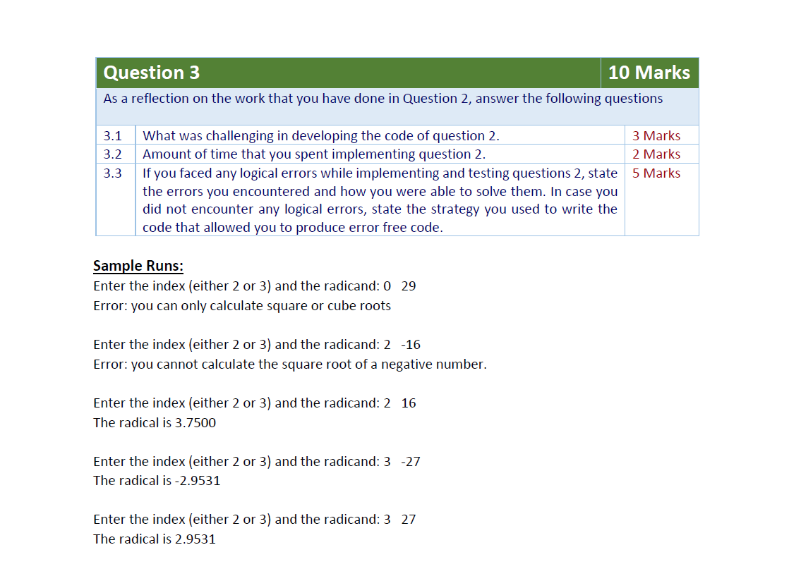 Question 3 10 Marks As a reflection on the work that | Chegg.com