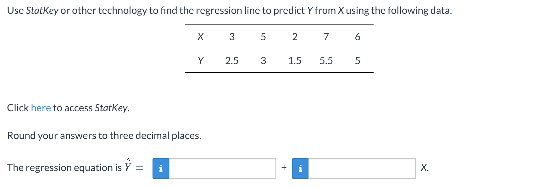 Solved Use StatKey or other technology to find the | Chegg.com