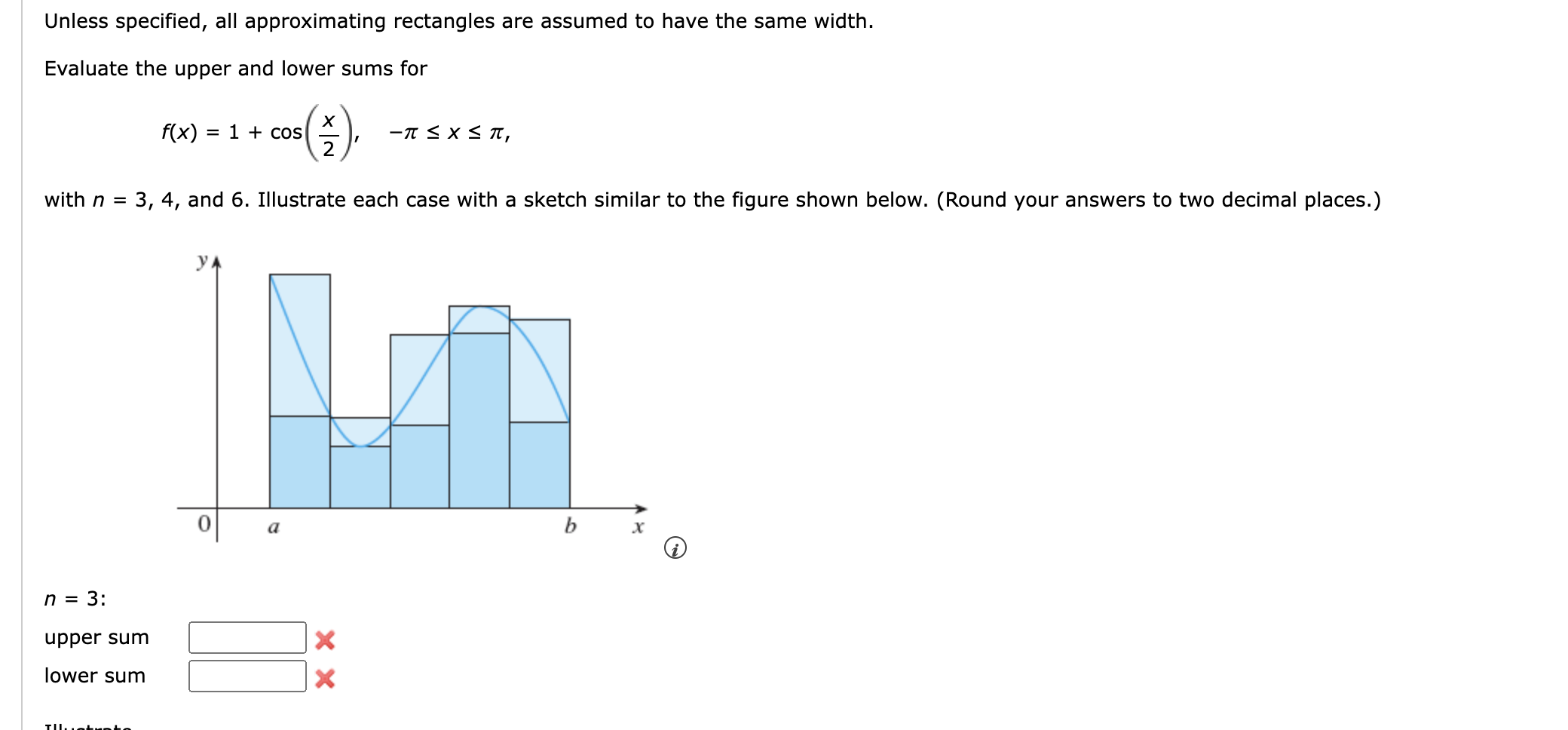 Solved Unless specified, all approximating rectangles are | Chegg.com