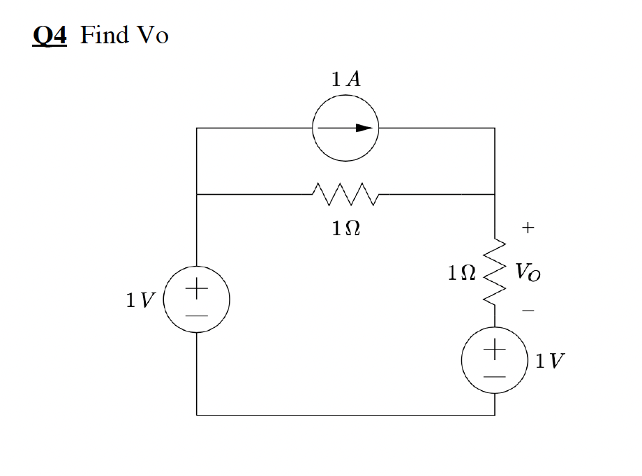 Solved For q4 ﻿Use source transformationQ4 ﻿Find VO | Chegg.com