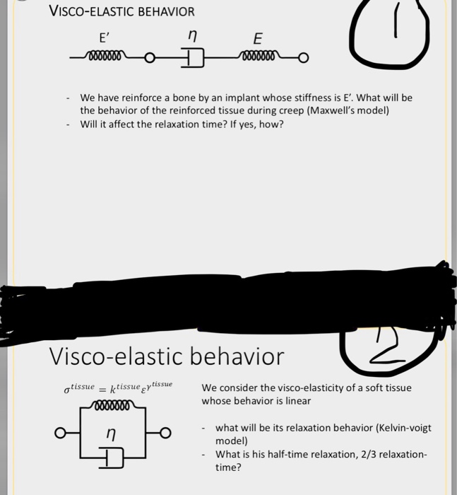 Solved VISCO-ELASTIC BEHAVIOR E' -We have reinforce a bone | Chegg.com