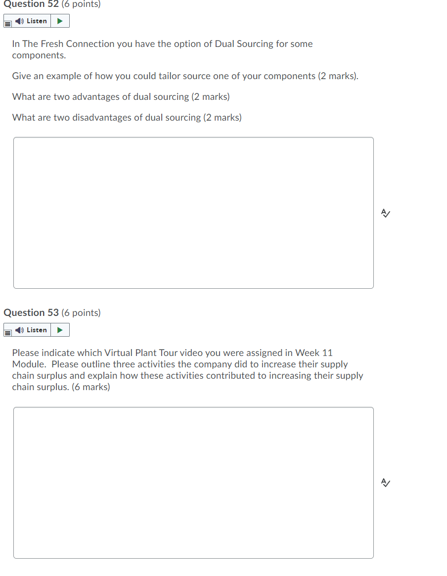 Solved Question 52 (6 points) E ) Listen In The Fresh | Chegg.com