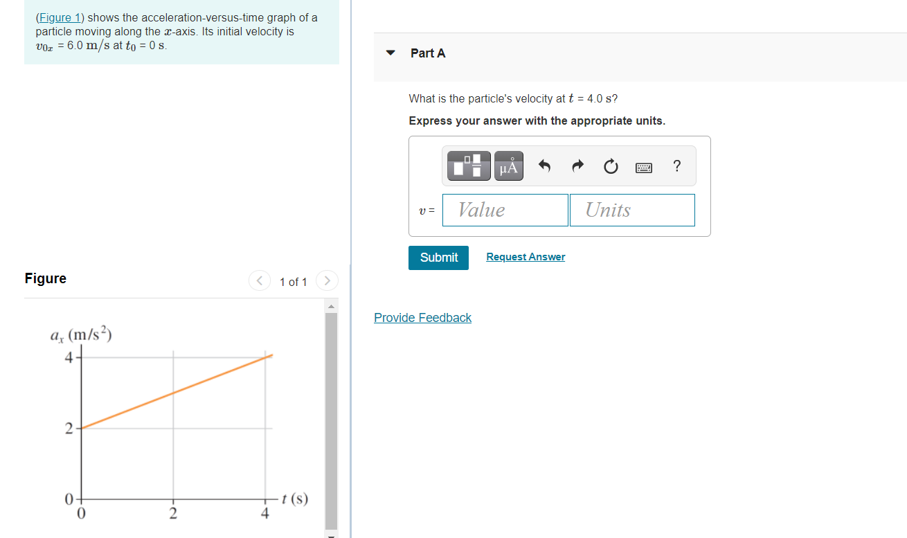 Solved (Figure 1) shows the acceleration-versus-time graph | Chegg.com