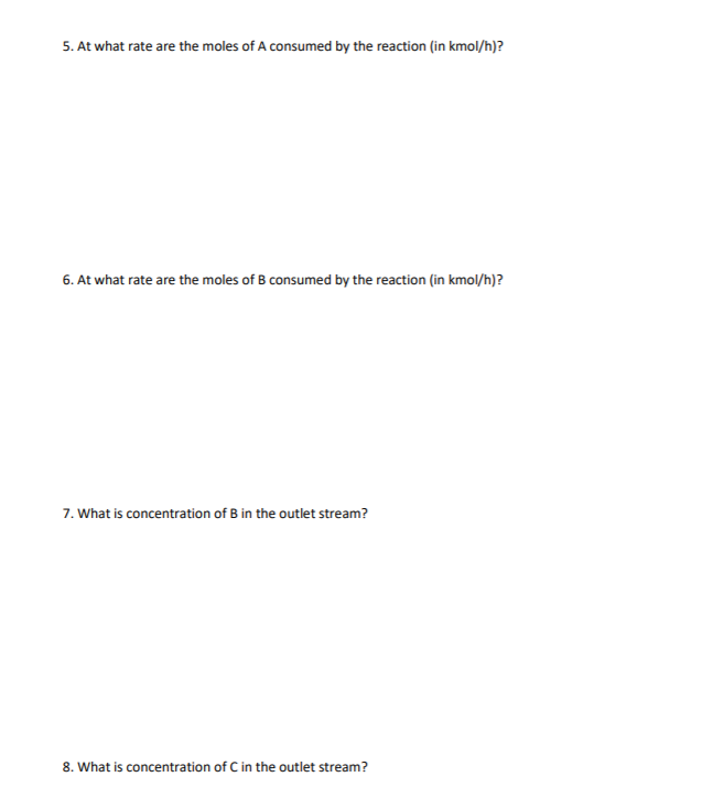 Solved Process 2 CSTR: Consider the following CSTR process: | Chegg.com