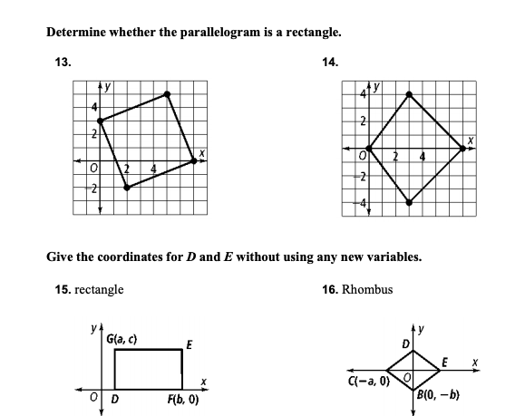 Solved Determine whether the parallelogram is a rectangle. | Chegg.com