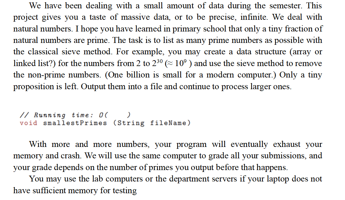 Solved We have been dealing with a small amount of data | Chegg.com
