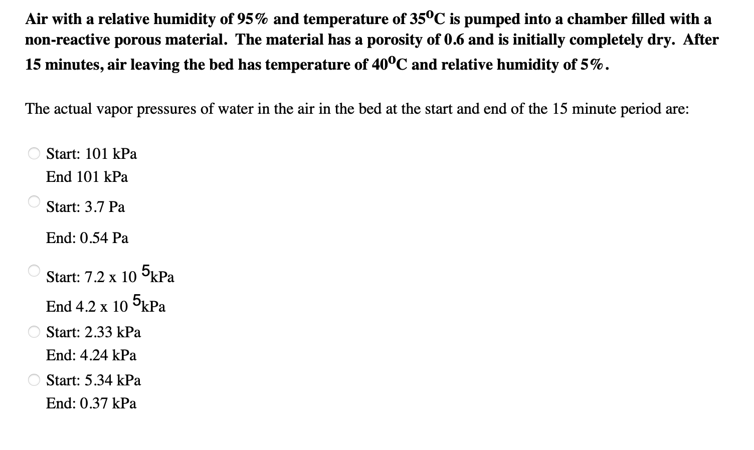 Solved Air with a relative humidity of 95% and temperature | Chegg.com