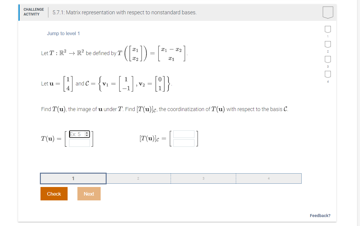 Solved CHALLENGE ACTIVITY 5.7.1: Matrix representation with | Chegg.com
