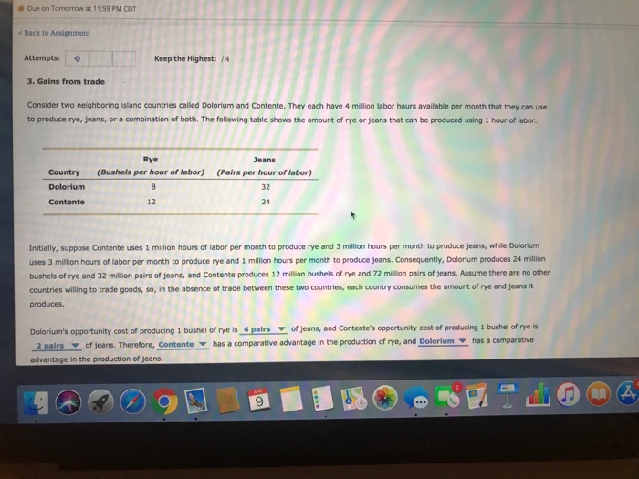 Solved Due on Tomorrow at 11:59 PM CDT c Back to Assignment | Chegg.com