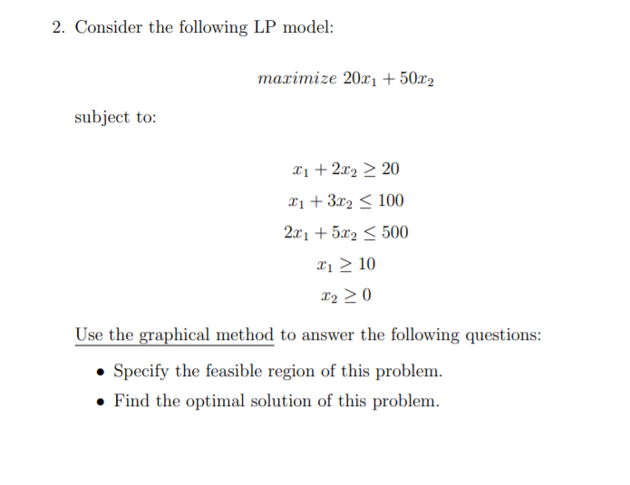 Solved 2. Consider the following LP model: maximize 2021 + | Chegg.com