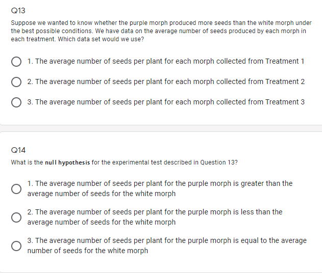 Solved Q13 Suppose we wanted to know whether the purple | Chegg.com
