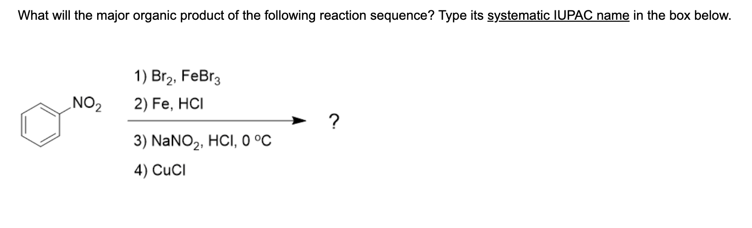 Solved What is the major organic product in the reaction of | Chegg.com