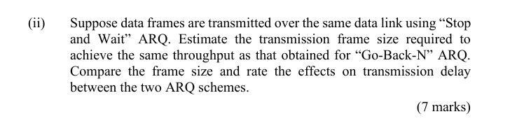Solved (ii) ﻿Suppose data frames are transmitted over the | Chegg.com