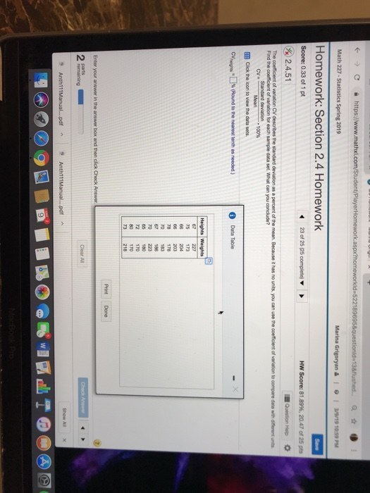 Solved Homework: Section 2.4 Homework Score: 0.33 of 1 pt MN | Chegg.com