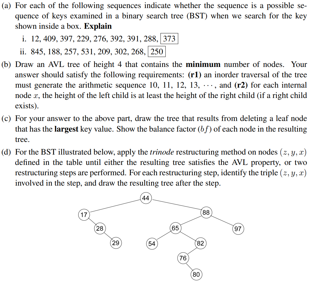 Solved (a) For each of the following sequences indicate | Chegg.com