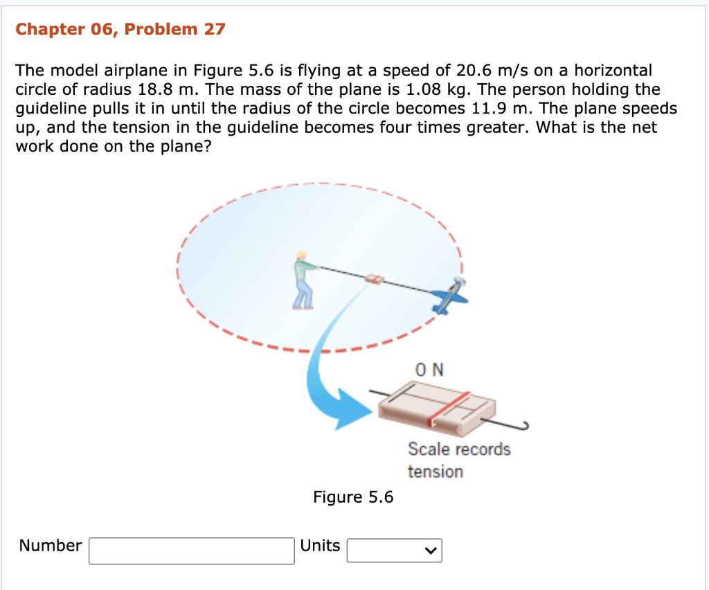 Solved Chapter 06, Problem 27 The model airplane in Figure | Chegg.com