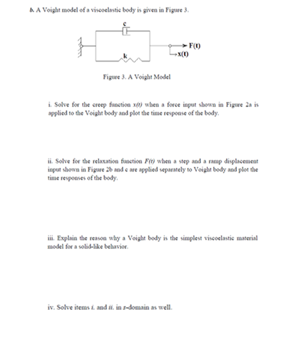 D. A Voight model of a viscoelastic body is given in | Chegg.com