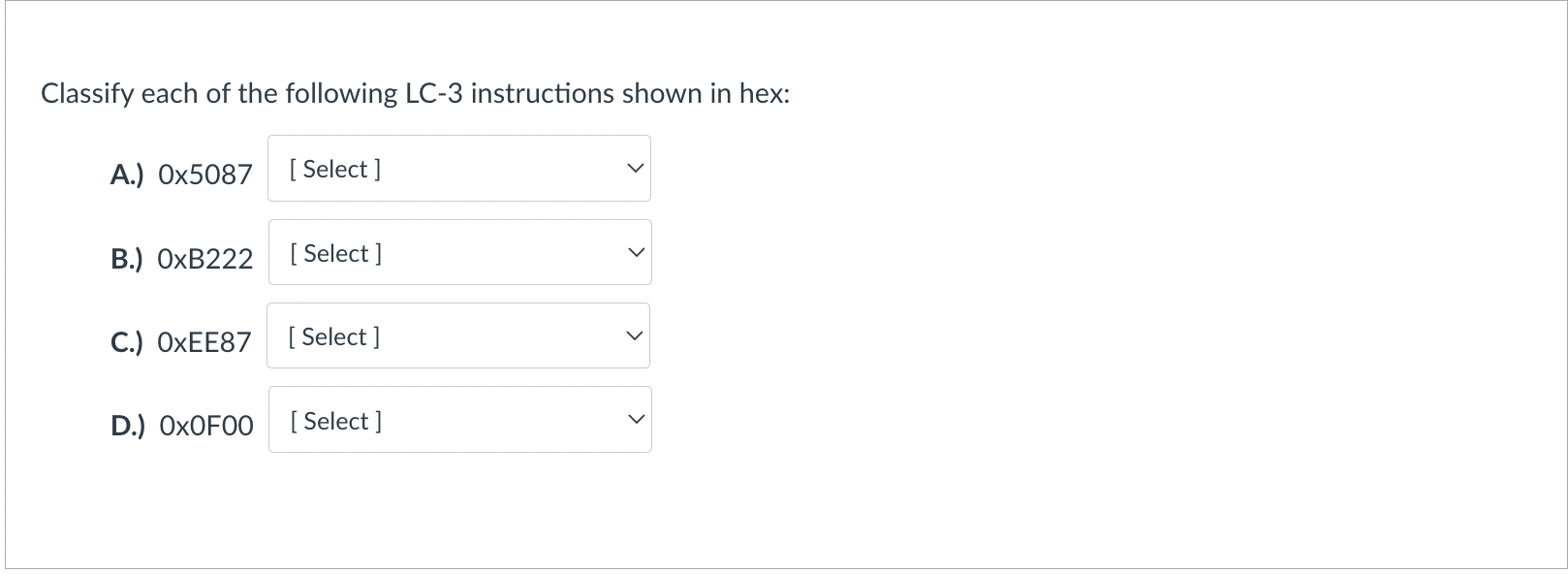Solved Table of LC-3 Instructions: Notes: 1. BASE, SRC, | Chegg.com